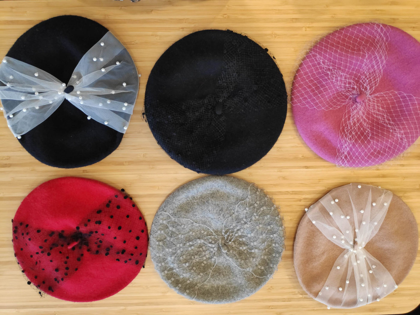 Berets with Veil - Sahar Millinery | London